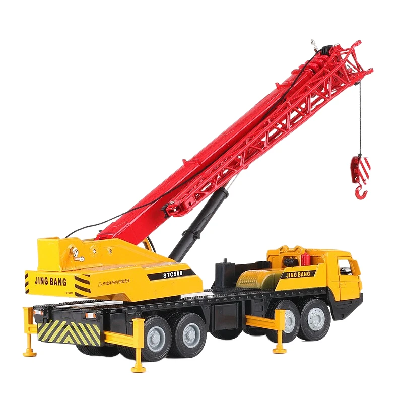 1:50 Scale Metal Crane Die Cast Model Toy 2 Colors Engineering Vehicle ...