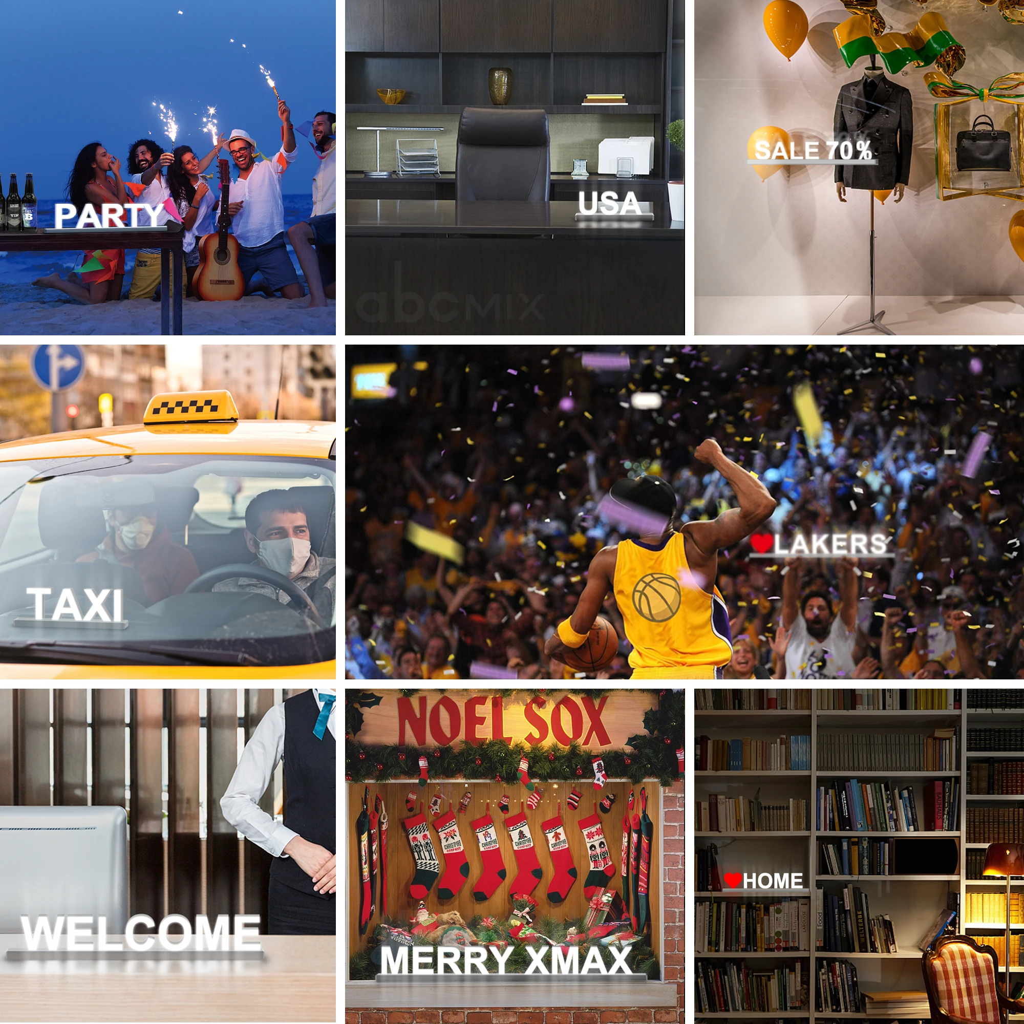 Abcmix Patented Magnetic Led Alphabets,Mix & Match Diy Led Letter ...