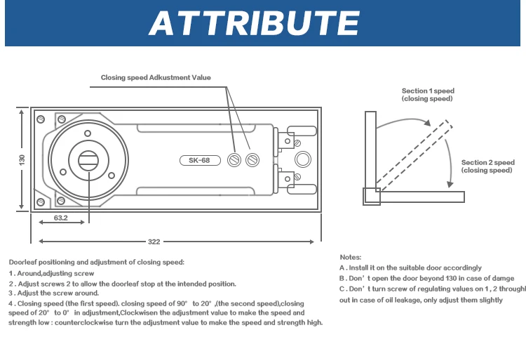 Hydraulic Floor Hinge - Double Cylinder Gymnastics Floor Spring 120KG