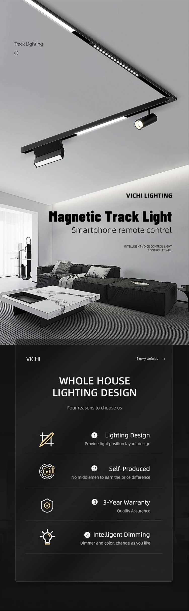 Magnetic Linear Track Light Spotlight Downlight Track Rail Lighting ...