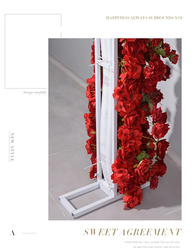 Customized Red Rose Arch for Wedding - Artificial Flowers
