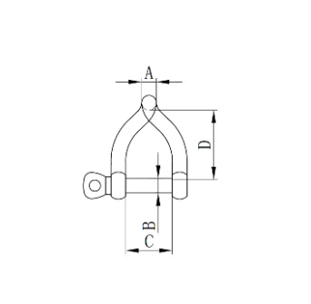 304 316 Twisted Shackle Rigging Hardware Wire Rope Fittings Stainless ...