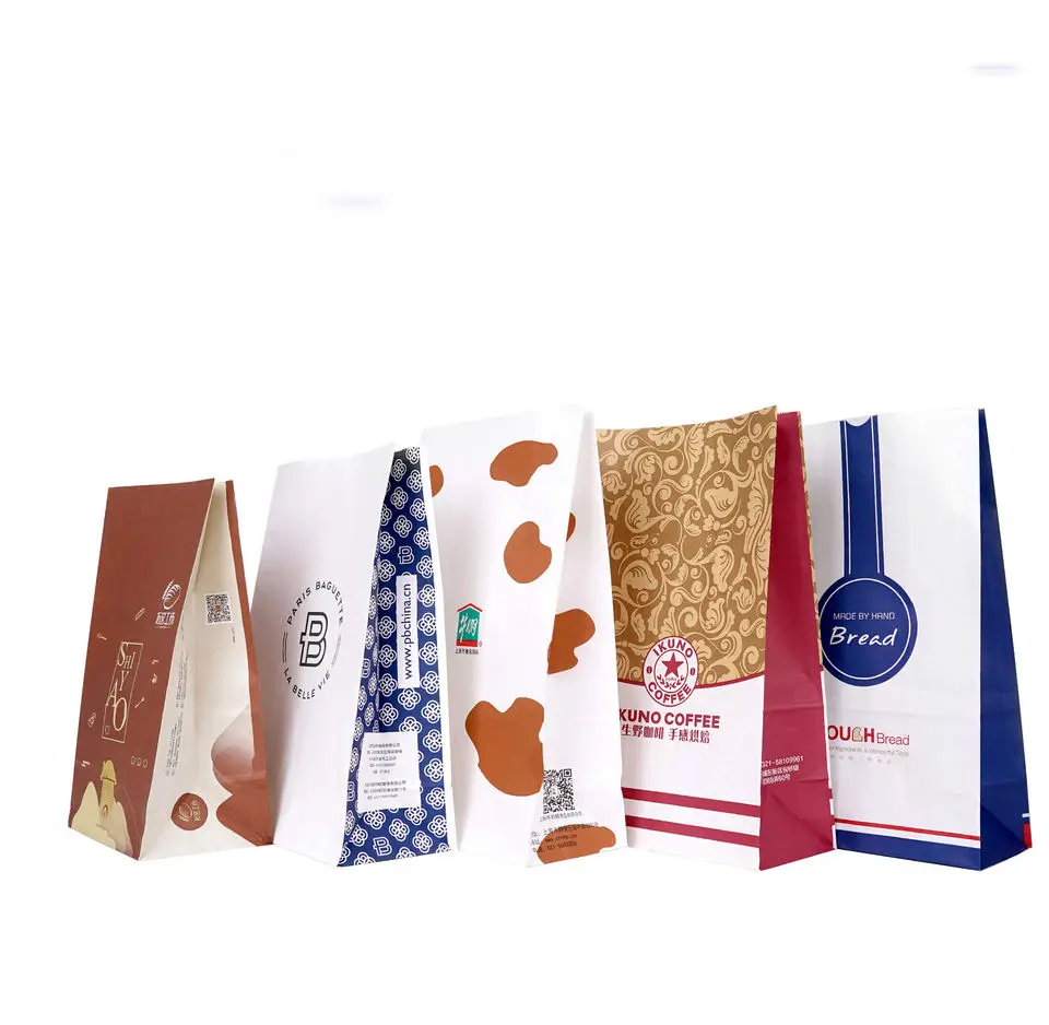 Custom Flour Paper Bag With Logo Printing Reusable Low Cost Paper Bag ...