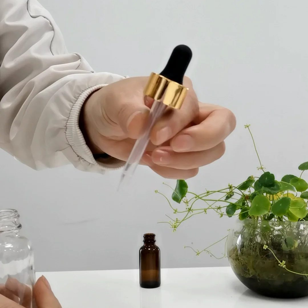 Cosmetic Dropper Pipette,Din18mm Metal Aluminum Glass Dropper,Cosmetic ...