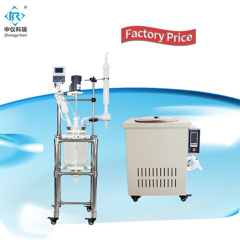 Sf-5l Lab Chemical Jacketed Reactor 5l Laboratory Glass Reactor - Buy ...