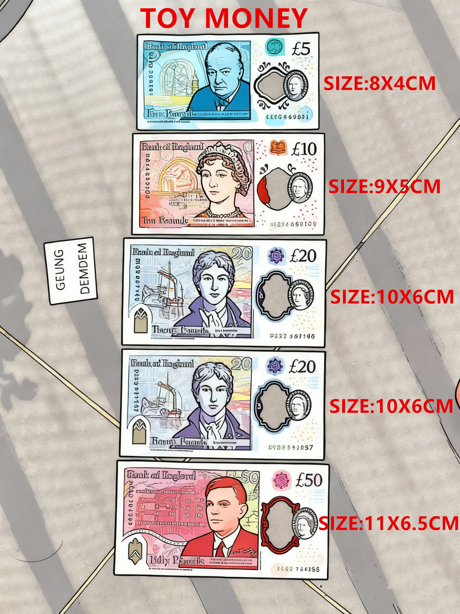 ULTRATHIN Clear Polymer Prop Money UK - Realistic GBP Pound Notes for ...