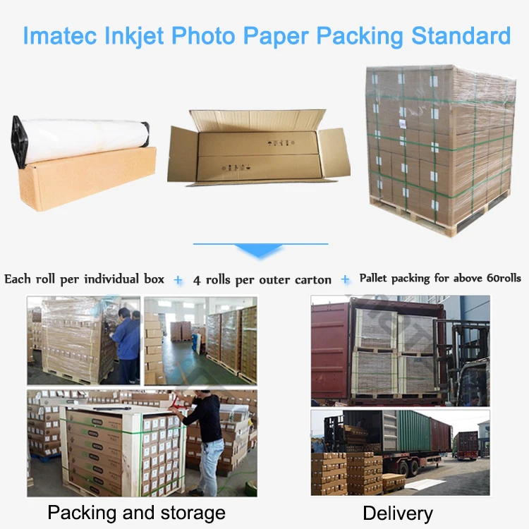 260gsm Inkjet Printer Photo Paper Metallic Glossy Photographic Paper ...