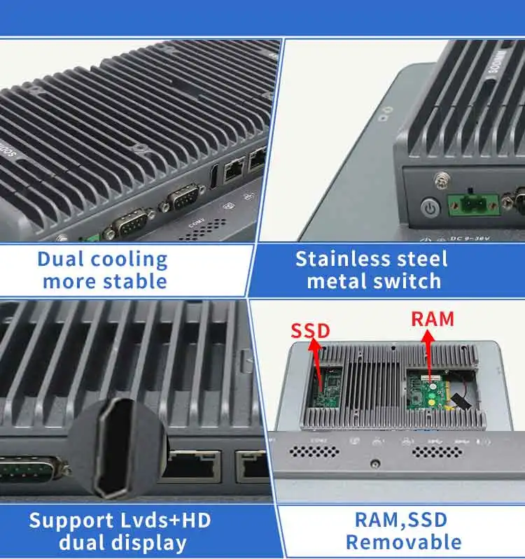 IP65 HMI 15-Inch Industrial Automation Panel PC Waterproof Front 10th ...
