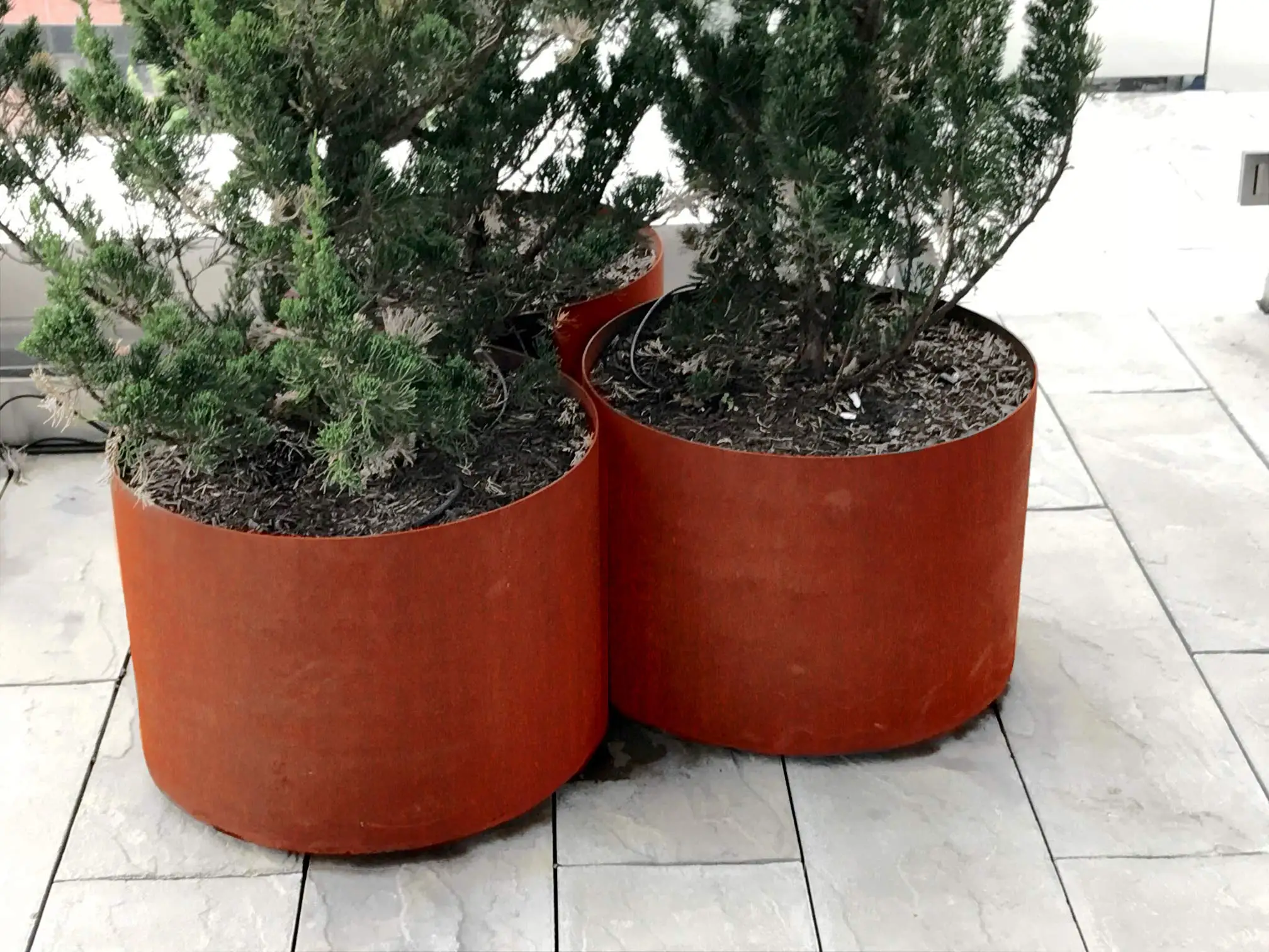 Customized Corten Steel Flower Pots for Outdoor Gardens