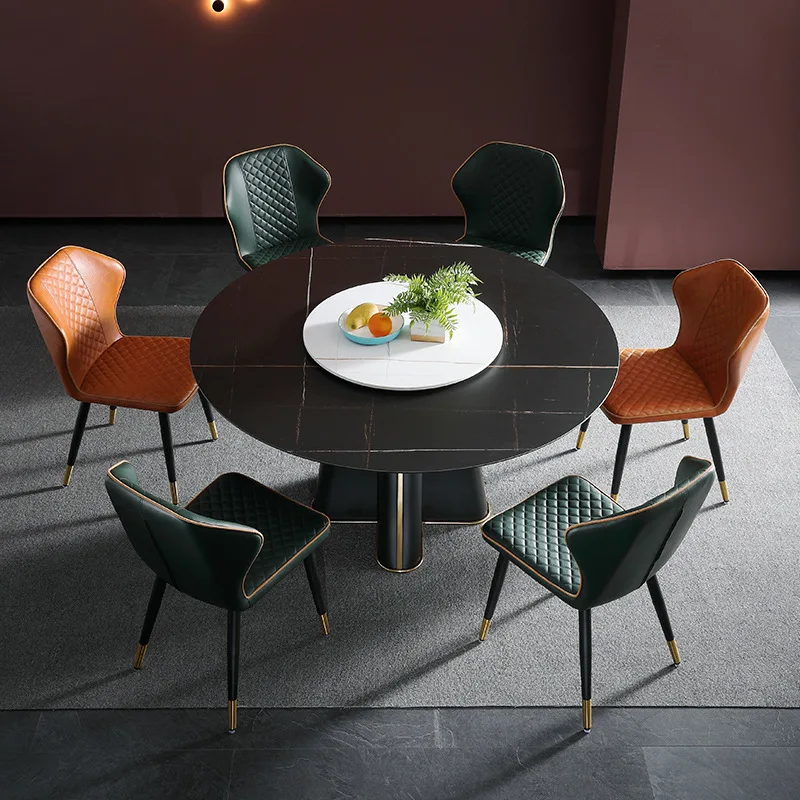 Rotating Dining Table Heat Stain Scratch and Impact Resistant Sintered ...