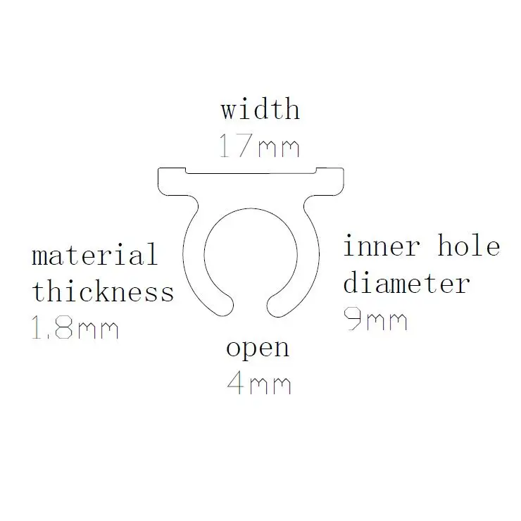 Plastic Track Rail for 8mm Double Flap Keder Awning Tent