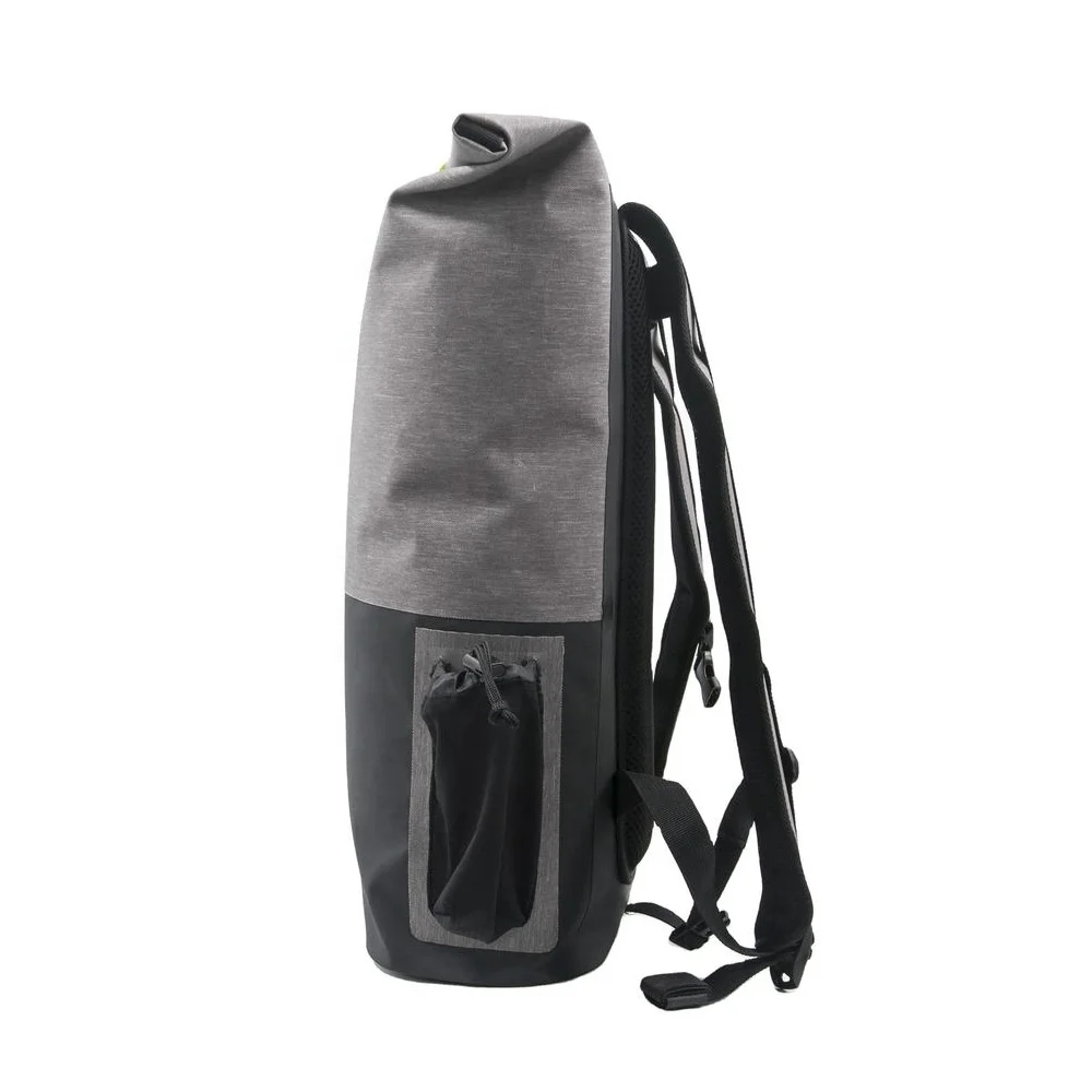 Heather Grey Tpu Roll Top Backpack Urban Leisure Waterproof Laptop ...