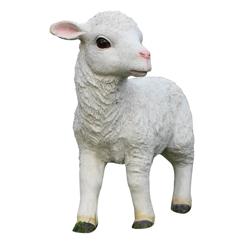 Wholesale Little Lamb Hot Sale Garden Realistic Goat Park Sculpture ...