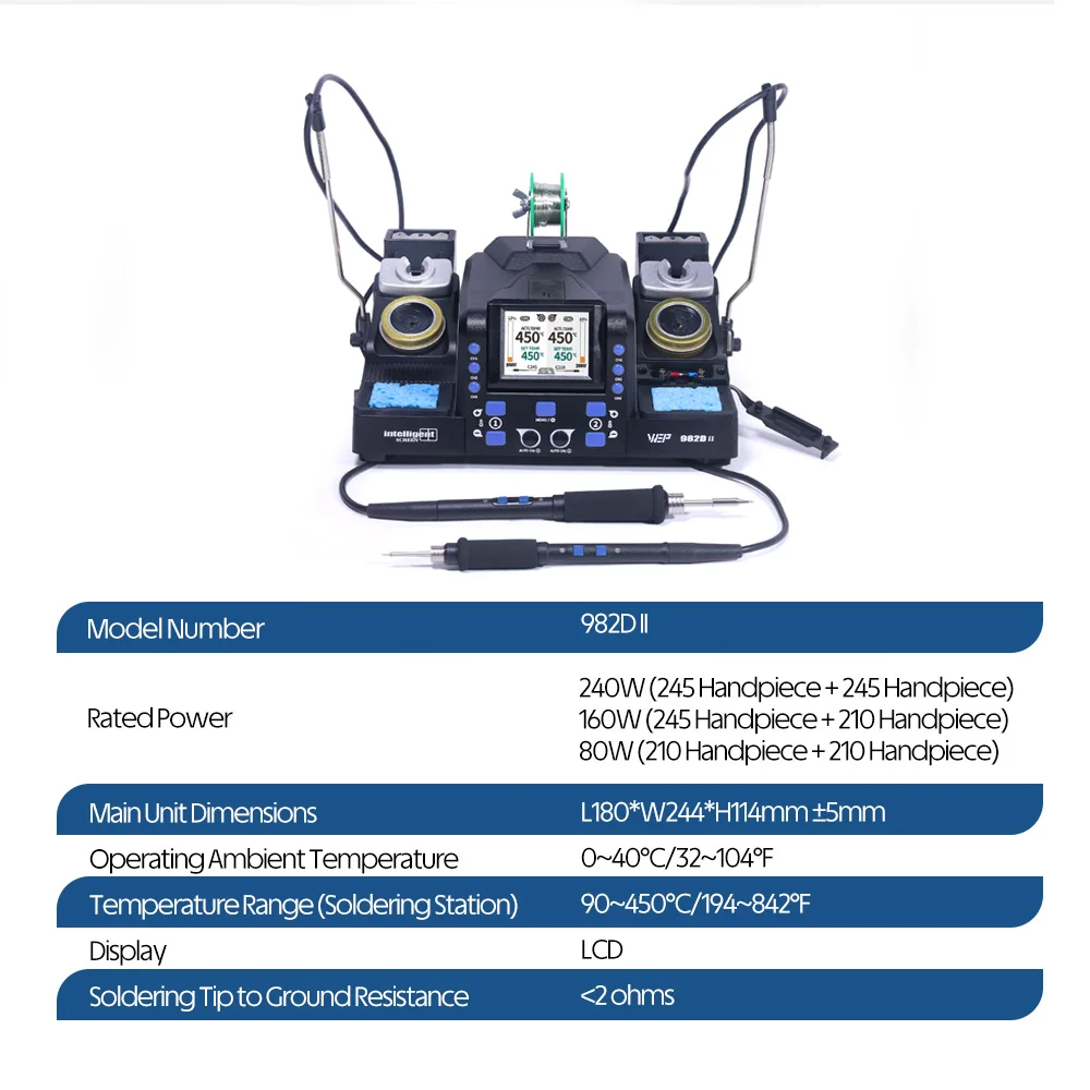 WEP 982D-II 2 In1 Micro Soldering Kit - Precision & Versatility