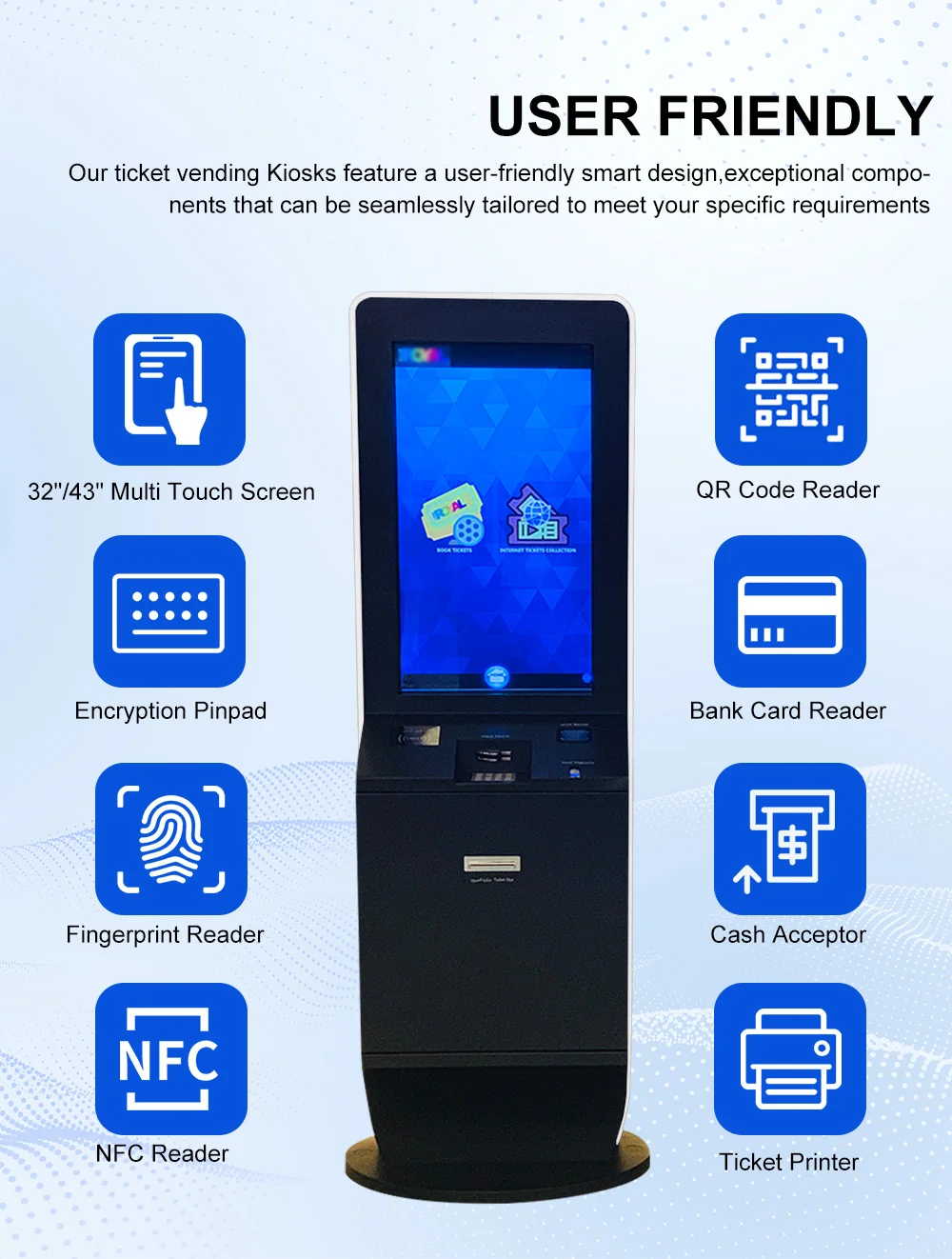 Concert Ticket Printing Machine Payment Kiosk Movie Ticket Kiosk ...