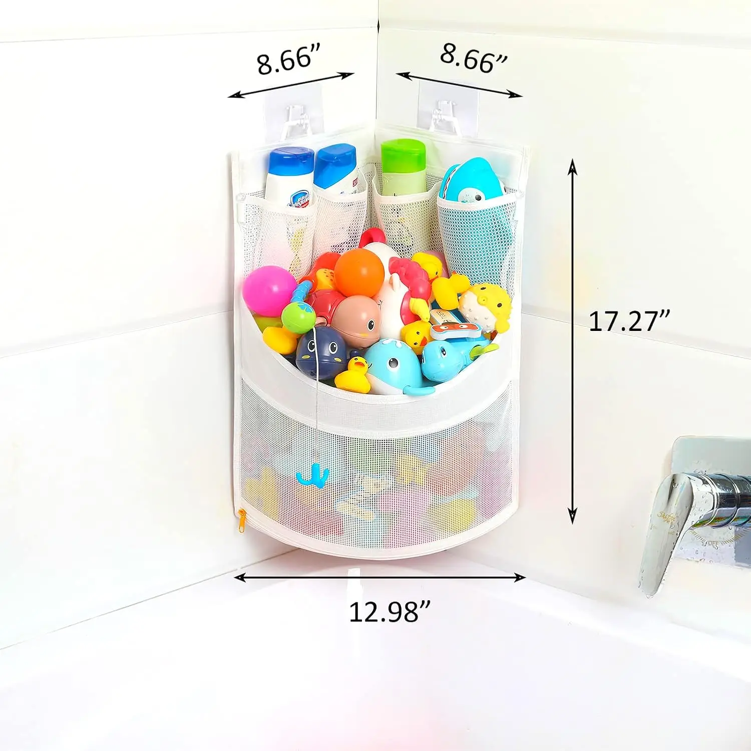 Large Capacity Baby Mesh Bath Toy Organizer Mesh Bathtub Toy Holder ...