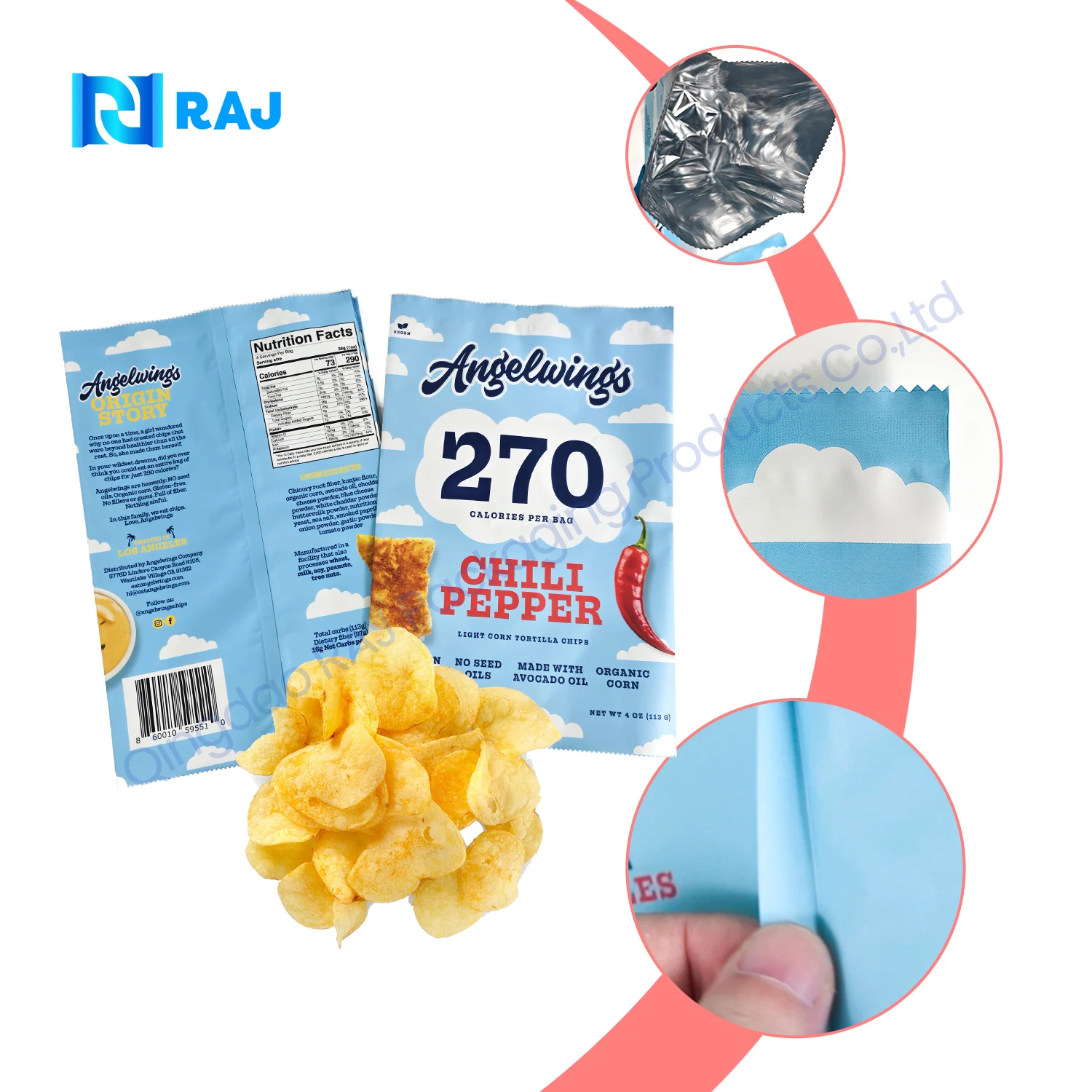 Customized Printing Empty Chip Bag Nitrogen-filled Plantain Chips ...