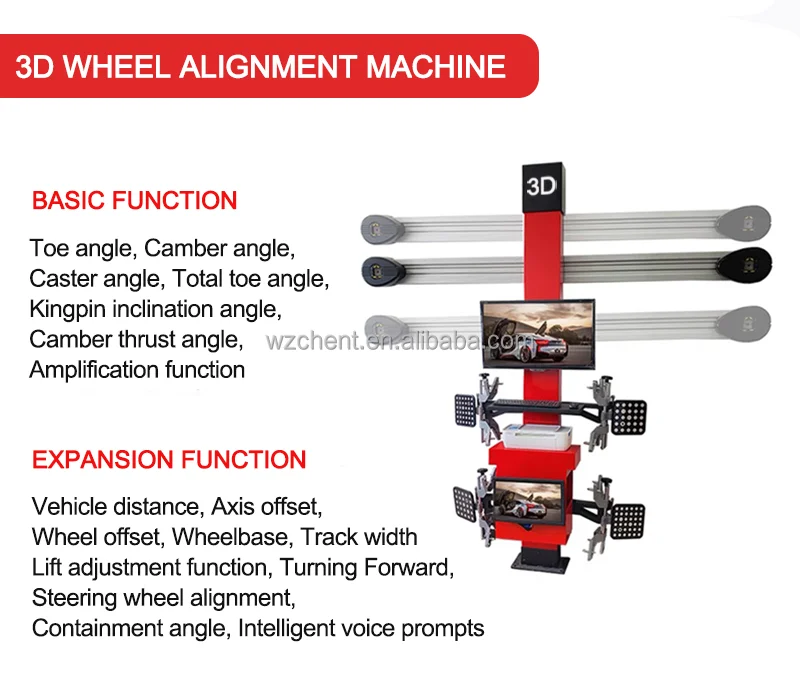 Auto 3D Four Wheel Alignment Equipment - 4 Post Car Elevator Tire ...