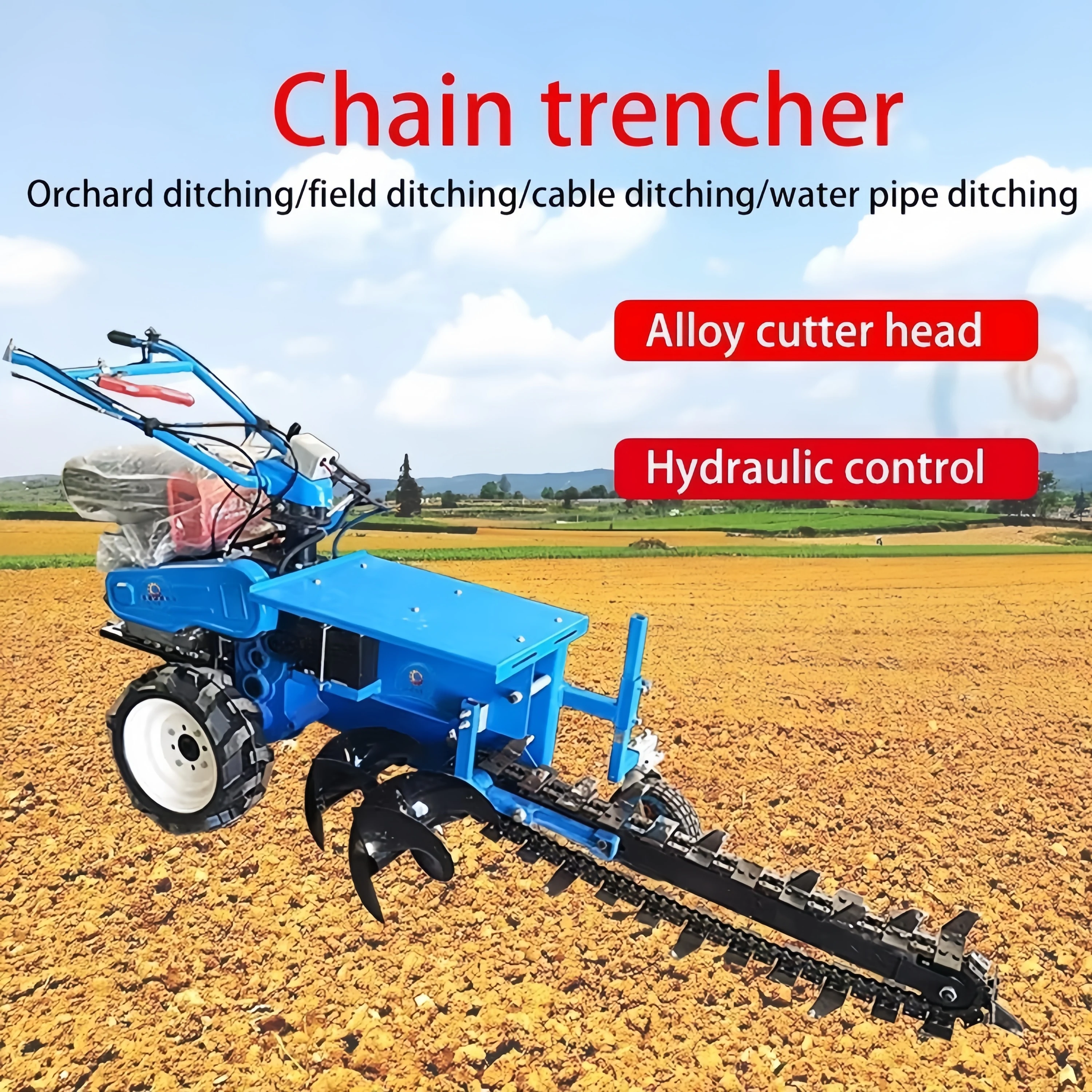 Automatic Agricultural Trencher Machine Rock Trenching Ditch Machine ...