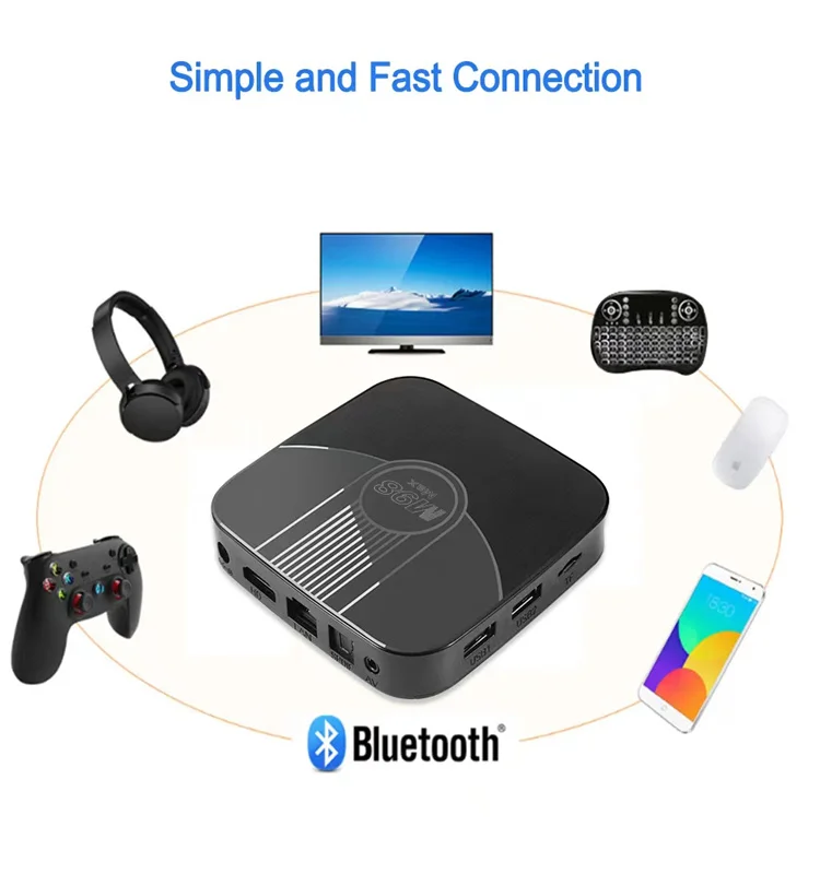 New Arrival M98 Max Tv Box 2.4g 5g Wifi Android 12 Set Top Box 2gb 16gb With Led Time Screen Box ...