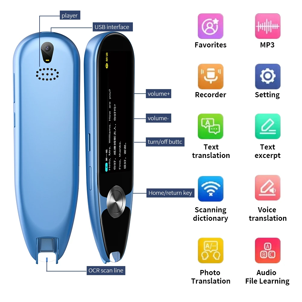 Smart AI Voice Translator Device X7 - Portable & Efficient