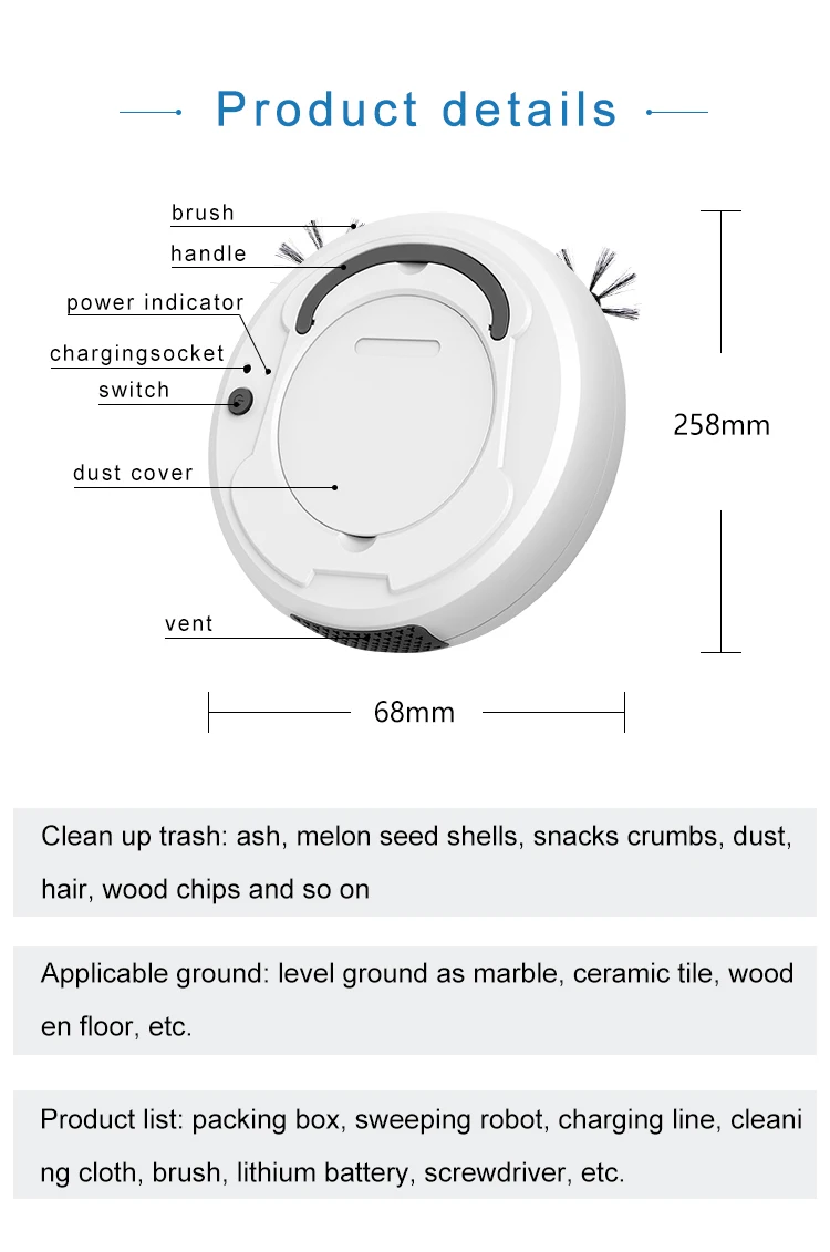 New Design Tuya Smart Wet Dry Clean Mop Robotic Room Vacuum Cleaner for ...