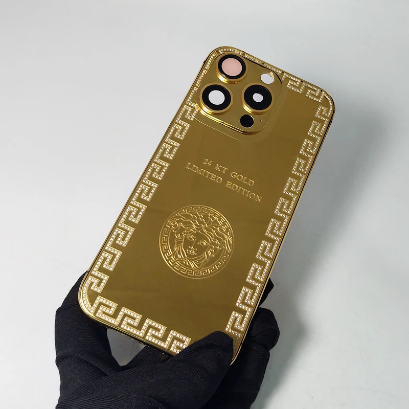 Accept Custom Luxury Gold Frame with Diamond Design Housing Gold ...
