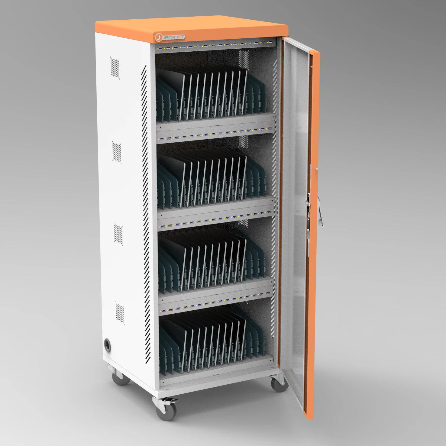 16-bay Laptops Tablets Power Banks Charging Cabinet With Usb Type-c ...