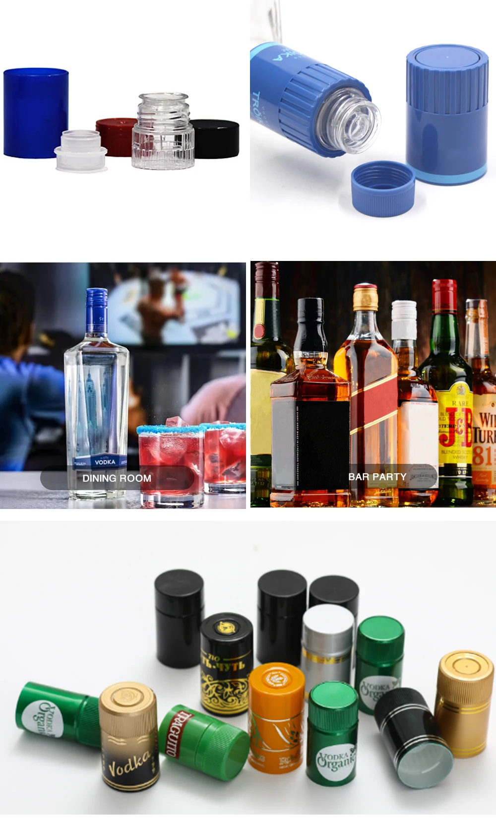 Alcoholpac Oem Recyclable 28mm Pilfer Proof Ropp Aluminum Plastic ...