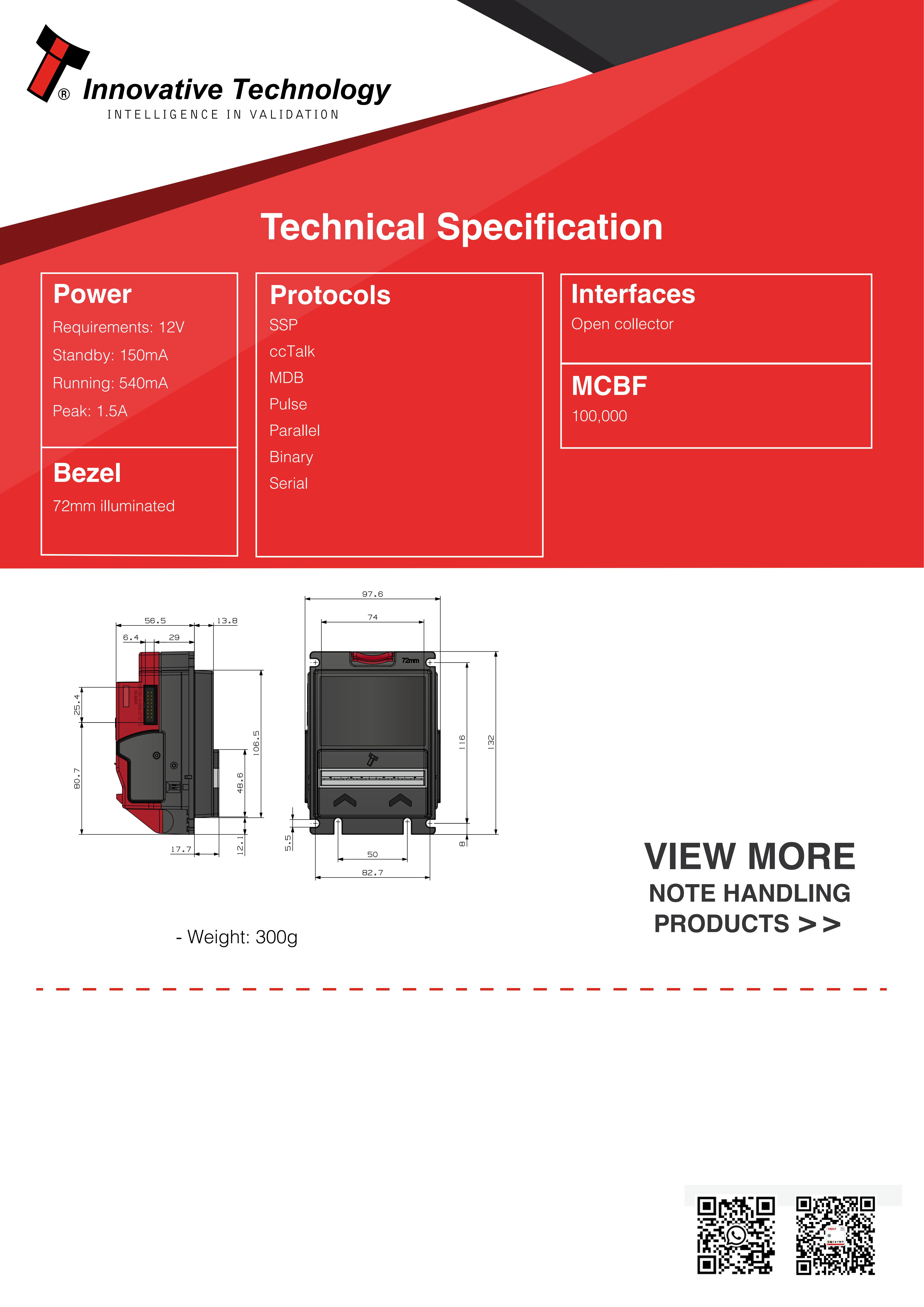 Stabilized Banknote Dispenser ITL BV30 SSP MDB CCtalk Bill Acceptor ...