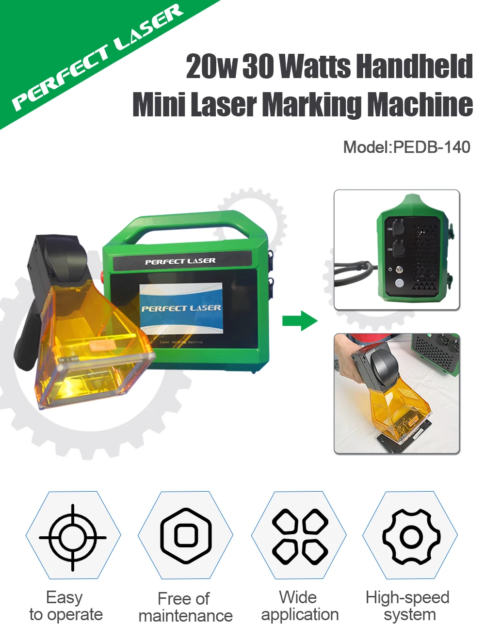 Perfect Laser- 20watt Qr Code Vin Numbers Date Logo Portable Leser ...