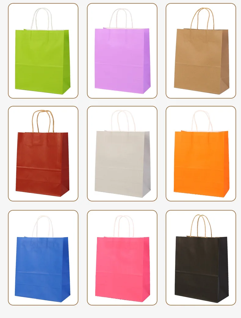 Premium Biodegradable Classic Flexo Printed Paper Bags Kraft Eco ...