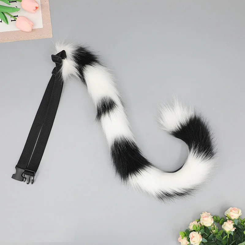 Cute Fluffy Cat Tail and Headband Sets for Cosplay Fun