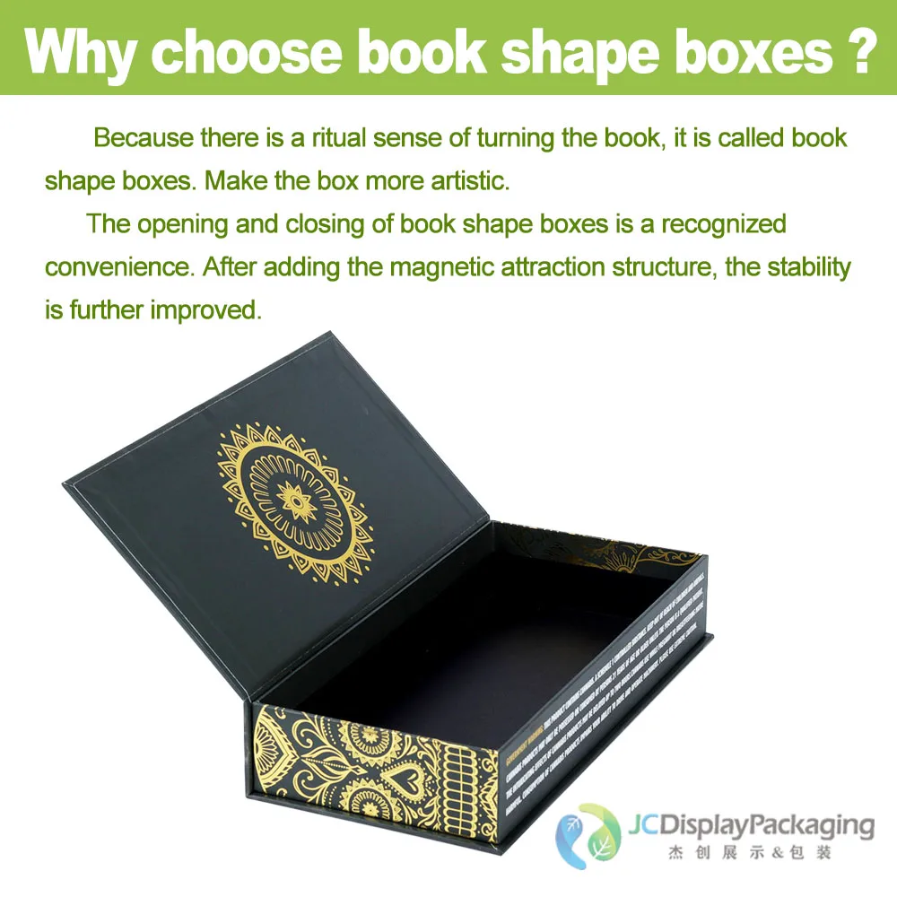 Custom Luxury Large Book Shaped Rigid Paper Packaging Box Flip Top ...