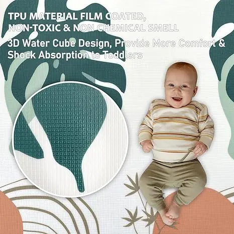 Drop Resistant and Wear Resistant Double Sided Printed TPU Crawling Mat ...