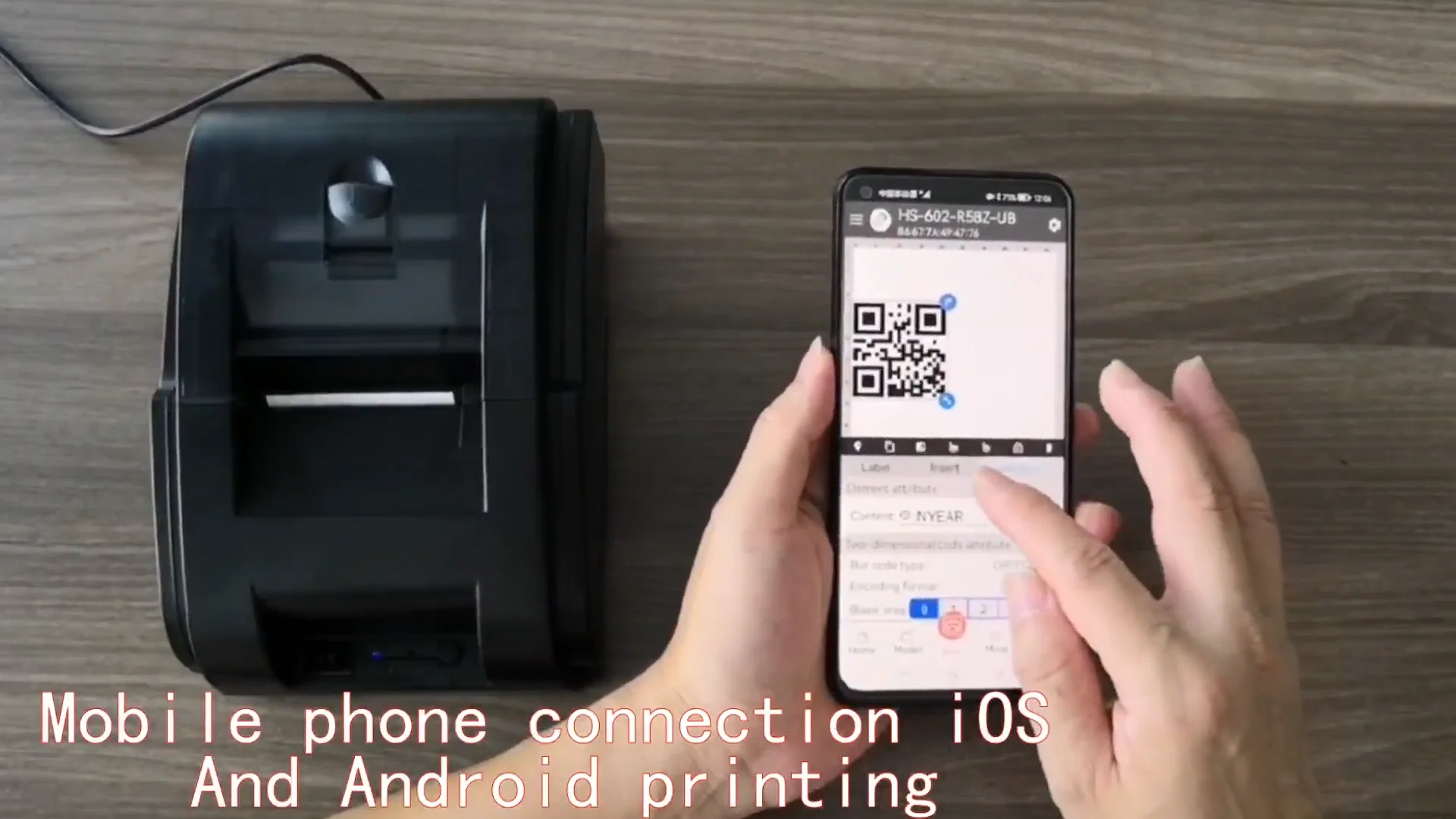58mm Desktop Receipt Thermal Printers Hand Blue Tooth Wireless Mini ...