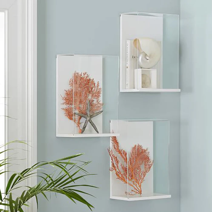 Clear Acrylic Shadow Box Frame - Wall Mount Display Cube
