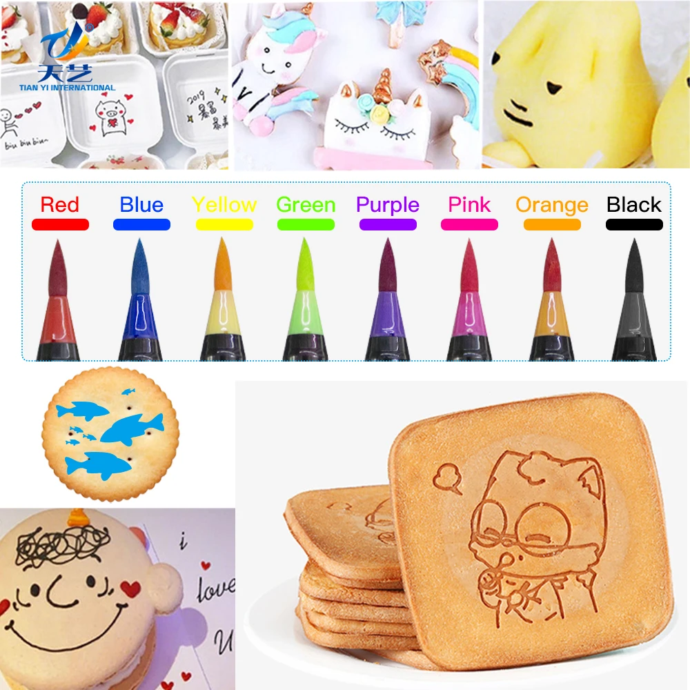 Food Grade Coloring Marker Edible Ink Writing Pen - Buy Food Coloring ...