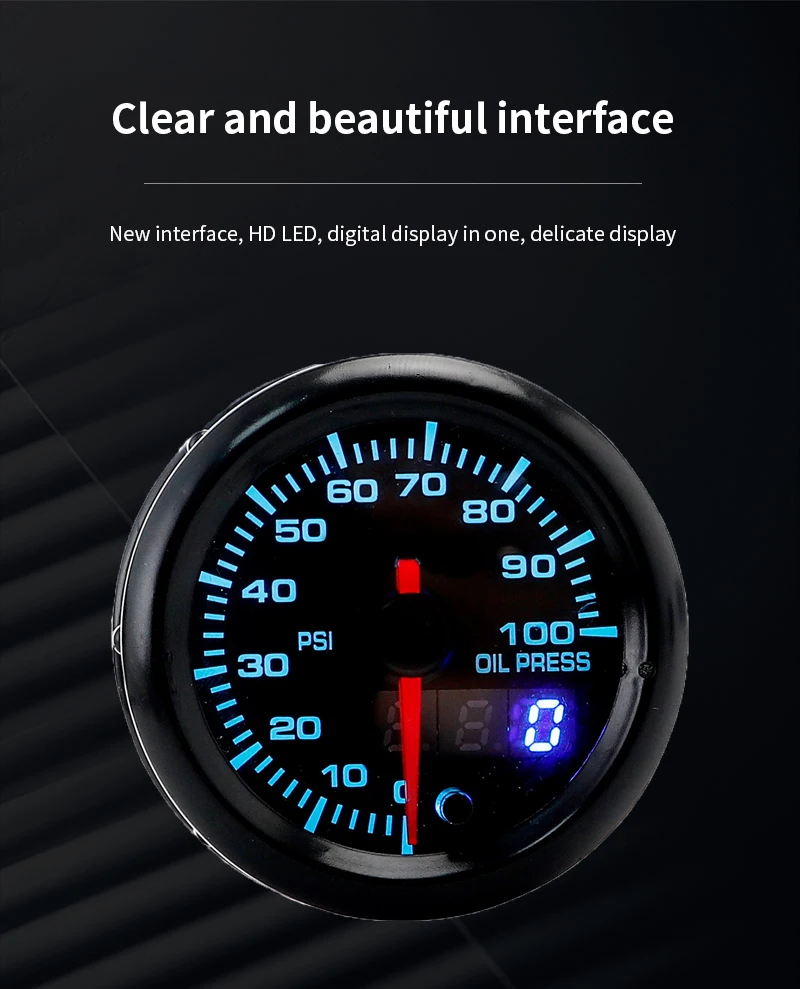 Universal Racing Car Tachometer 8000 Rpm 12v Rotating Speed Indicator ...