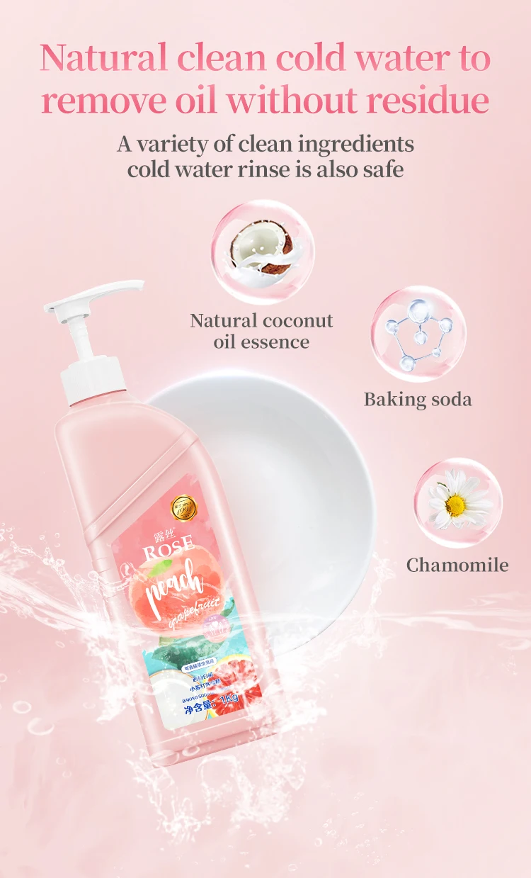 1000ml Kitchen Washable Fruits and Vegetables Dish Washing Soap, Liquid ...