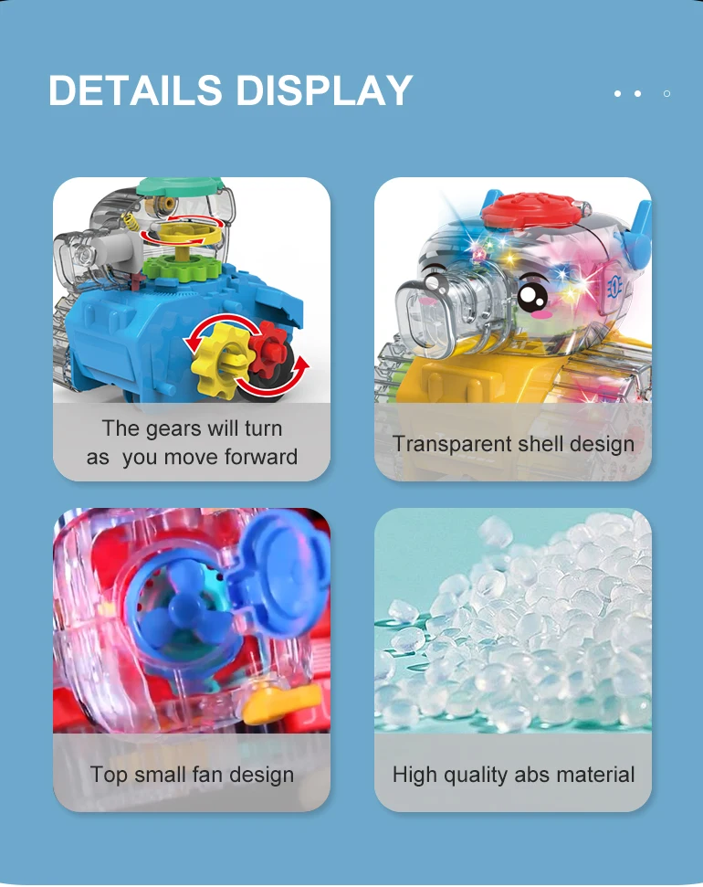 Chengji Electric Transparent Light Up Cartoon Inertia Friction Vehicle ...