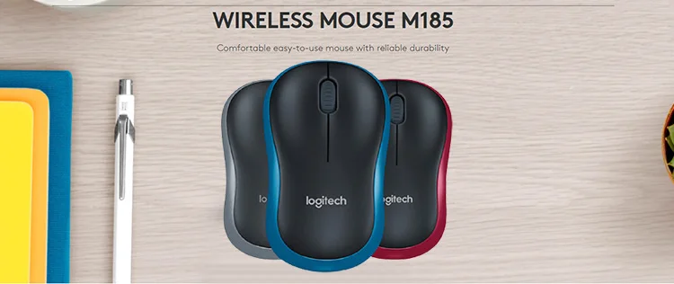 Original Logitech M185 2.4GHz 1000DPI Wireless Gaming Mouse Mice for ...
