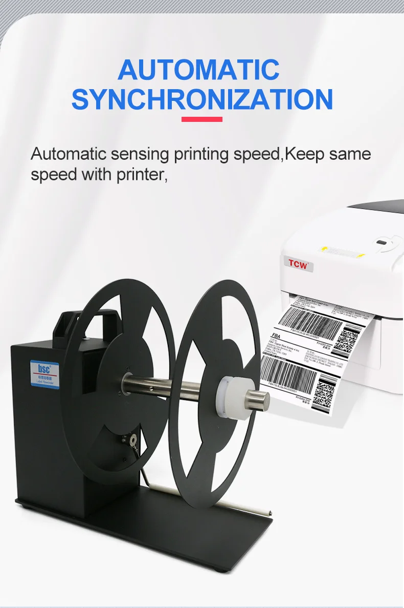 Bsc 120mm Width Metal Body Automatic Label Rewinder Machine Unwind Sticker Rewinder Desktop ...