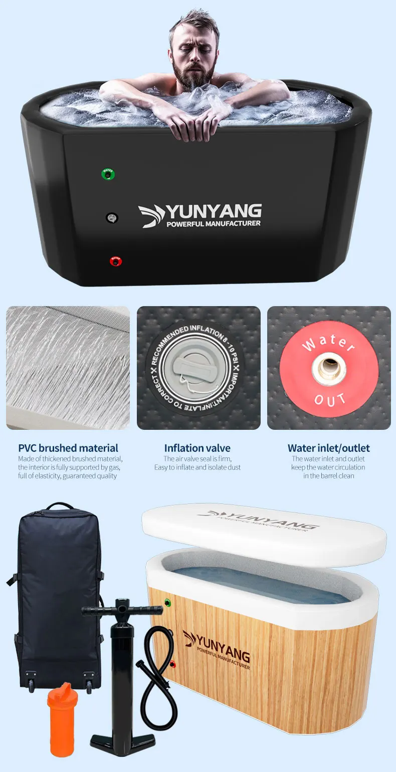 Custom High Rating Inflatable Cold Plunge Ice Bath Recovery Ice Barrel ...