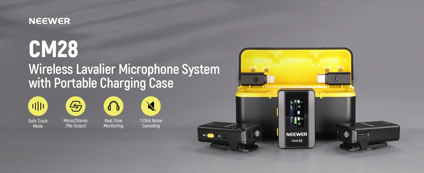 Neewer CM28 Wireless Lavalier Microphone - Professional Quality