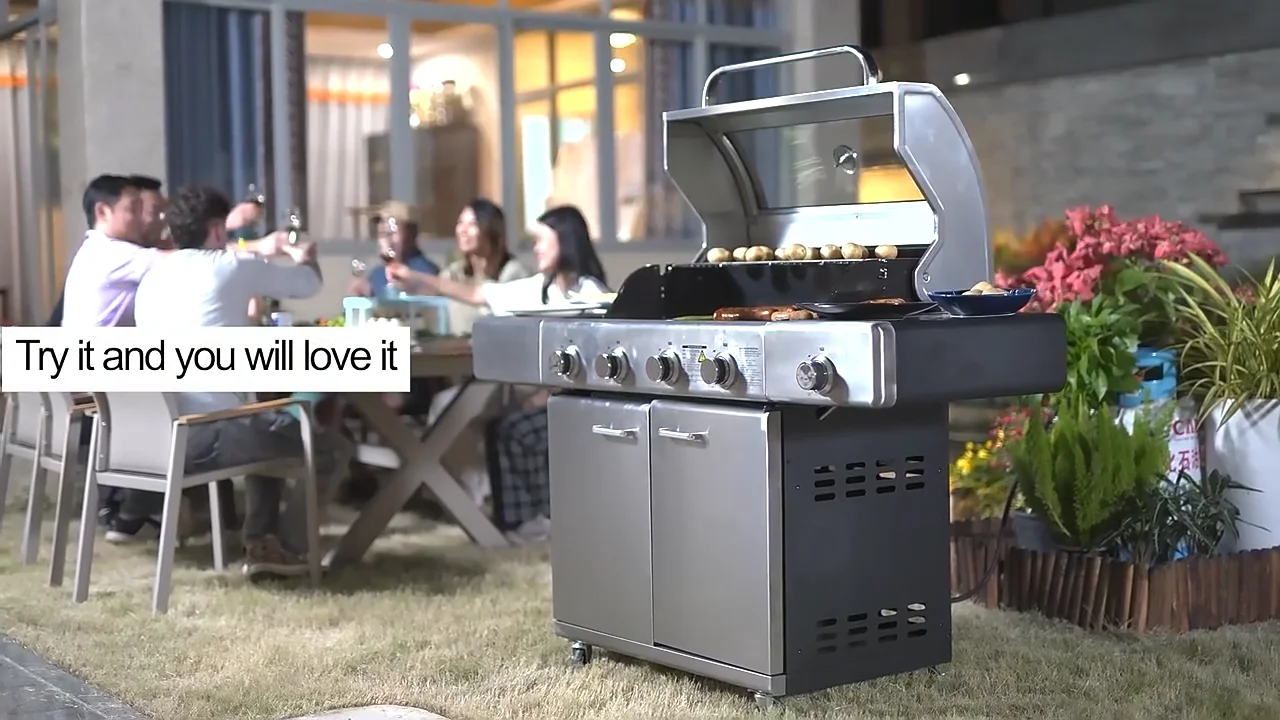 Outdoor Party Full Stainless Garden Bbq Gas Grill Party Barbecue ...
