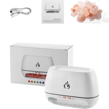 Salt Stone Flame Aroma Diffuser Himalayan Colorful Light Scent ...