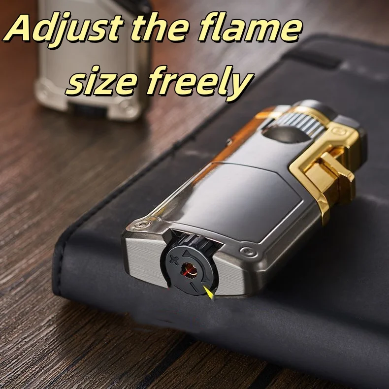 Creative Three Color Flame Windproof Lighter - Refillable