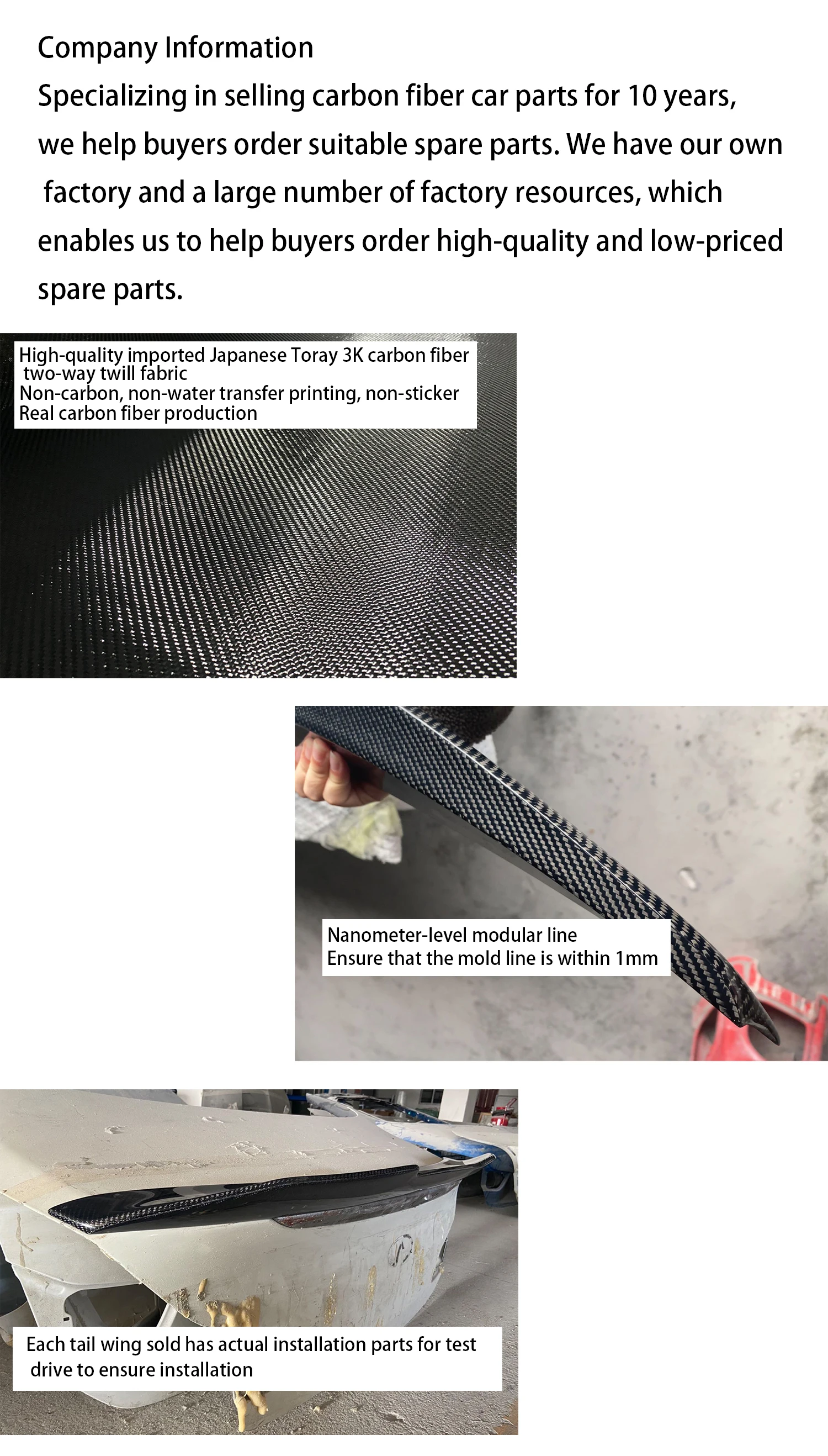 For BMW 3 Series G20 Real Carbon Fiber Front Lip Spoiler Rear Diffuser ...