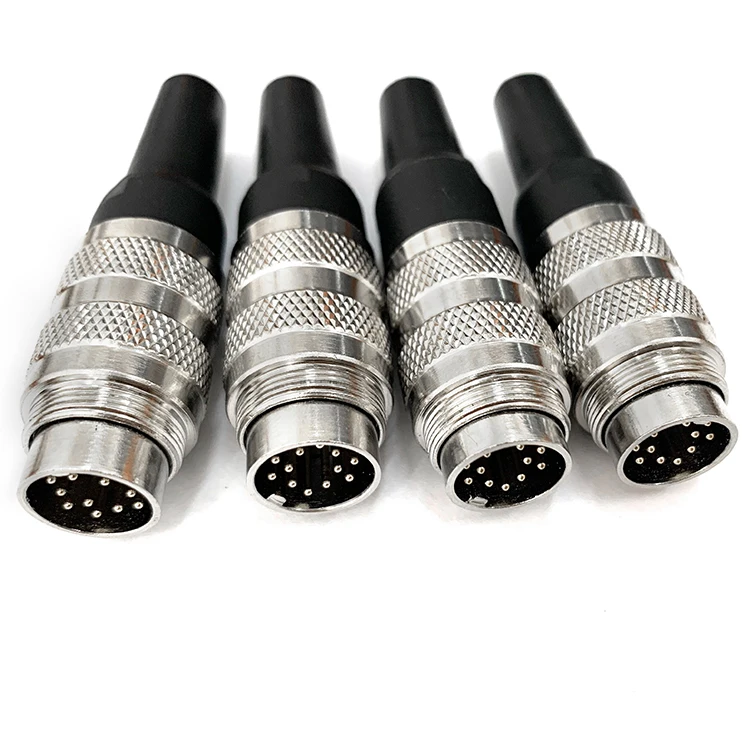 Male M16 12pin Connectors with Cable Clamp - Factory Price